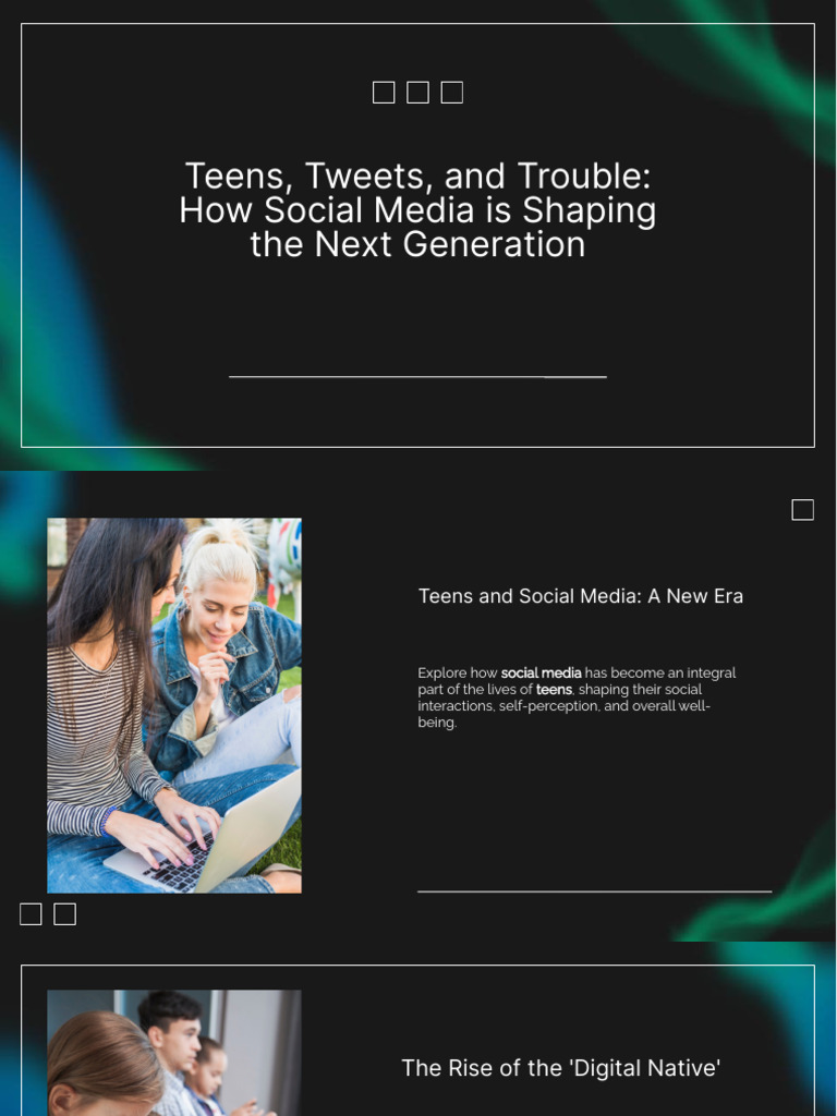 Slidesgo Teens Tweets and Trouble How Social Media Is Shaping The Next ...