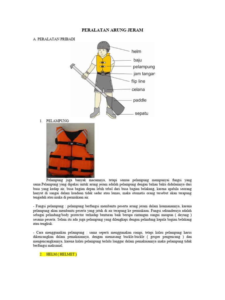 Materi Umum - Alat - Arung Jeram | PDF