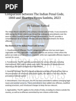 IPC Vs BNS Chronological Comparison | PDF