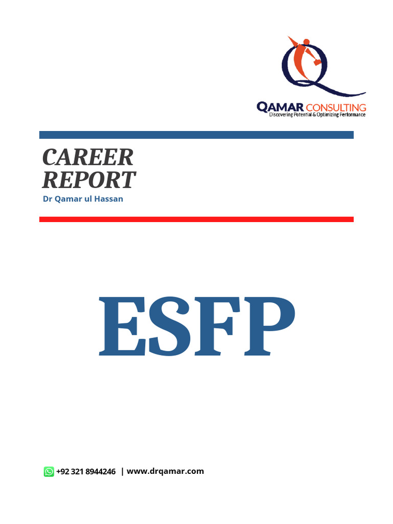 Esfp Carrer Report | PDF | Physical Therapy | Experience