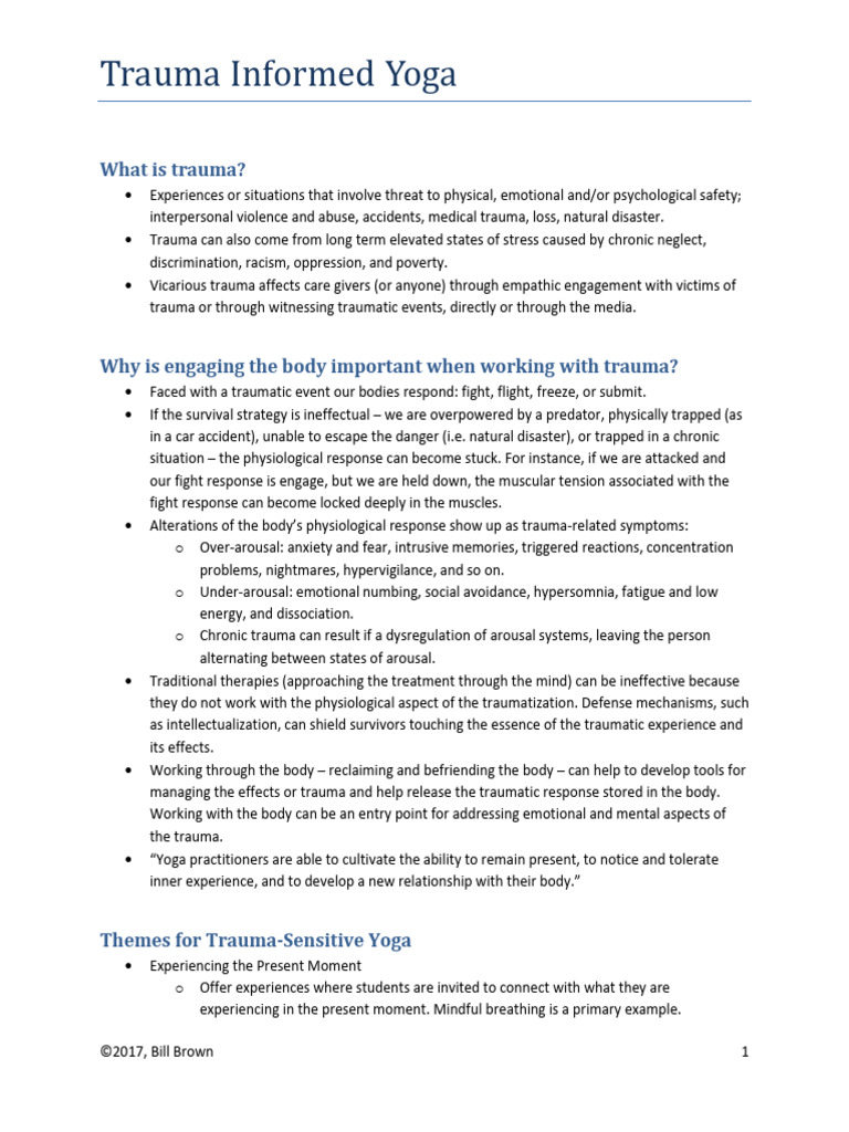 Trauma-Informed-Yoga | PDF | Psychological Trauma | Social Psychology