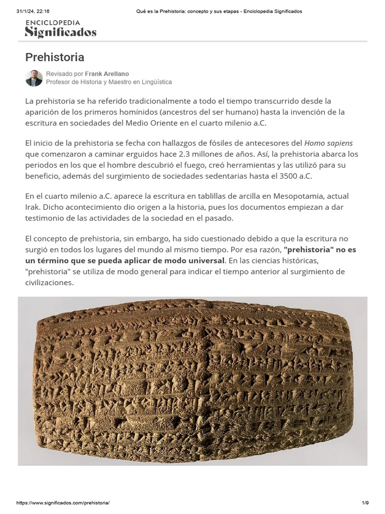 Qué Es La Prehistoria - Concepto y Sus Etapas - Enciclopedia ...