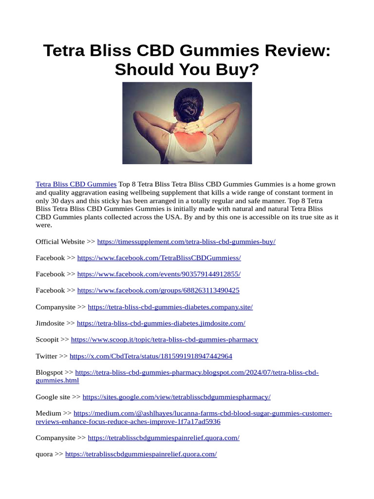 Tetra Bliss CBD Gummies | PDF