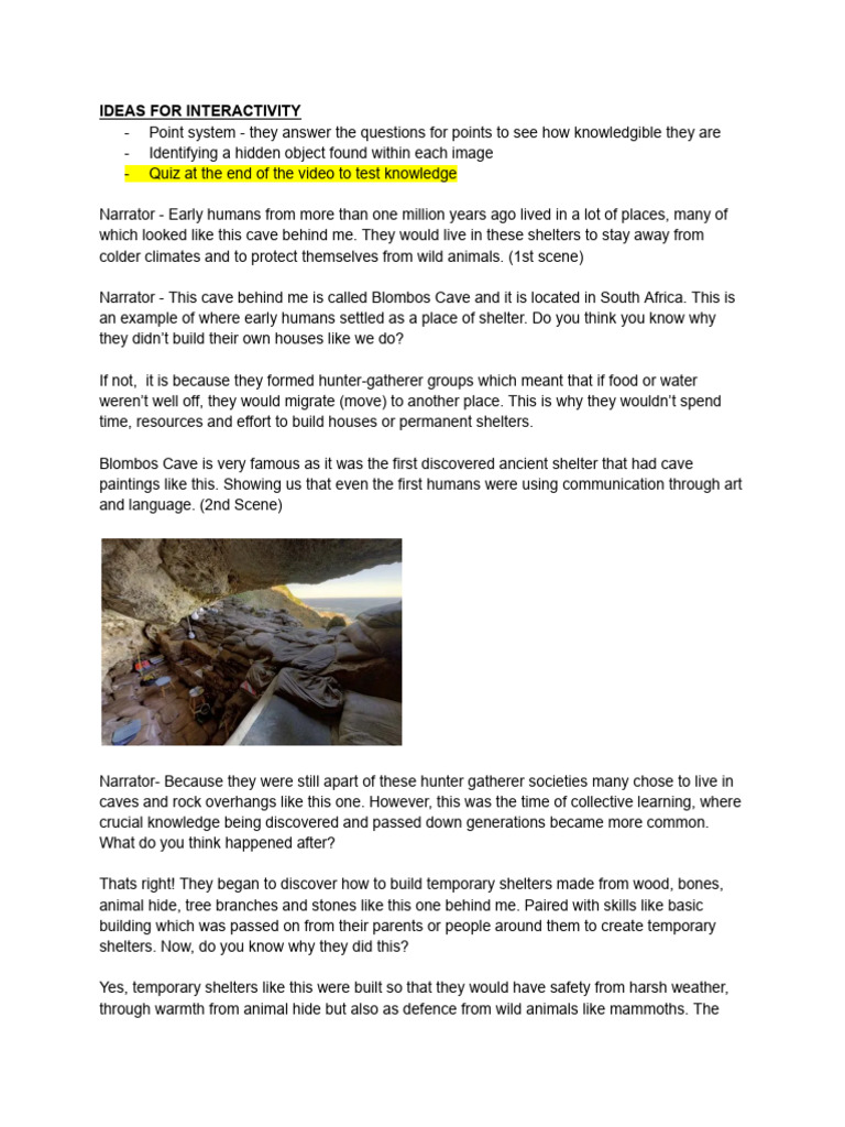 Evolution of Early Human Shelters | PDF | Hunter Gatherer | Human