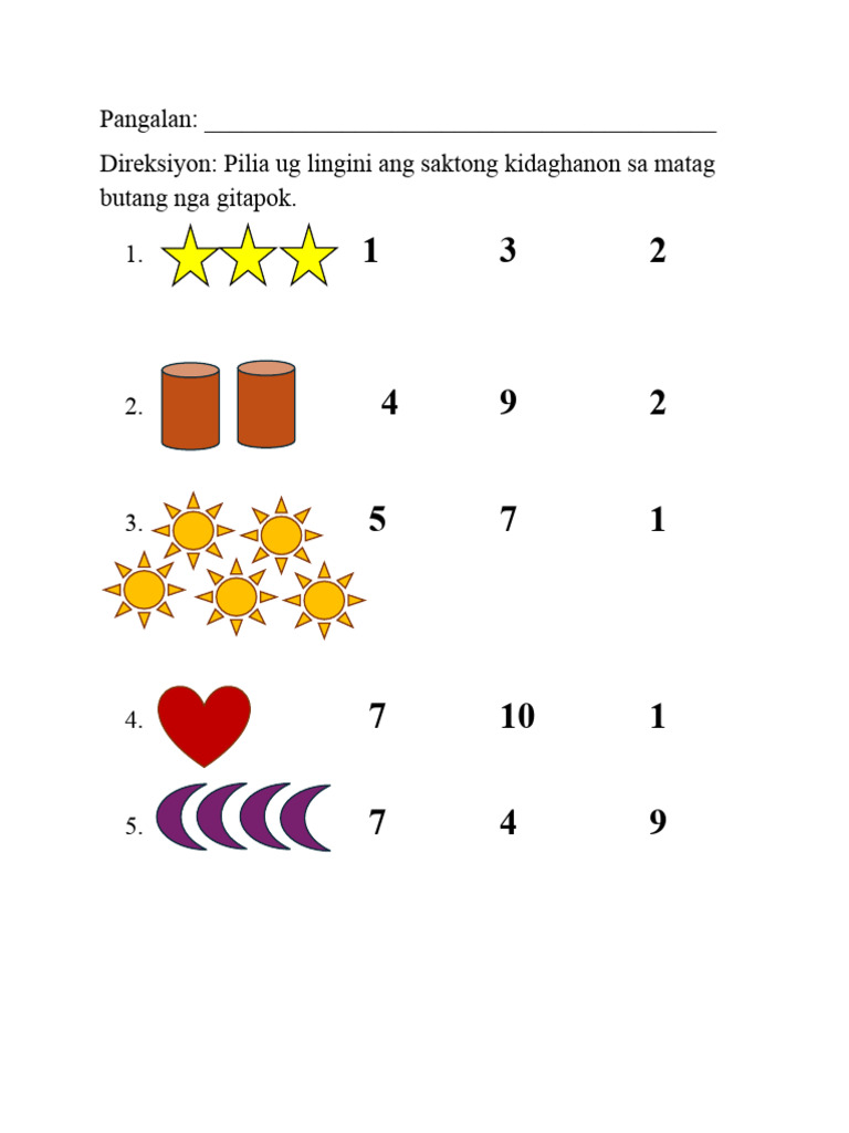 Activity For Kinder | PDF