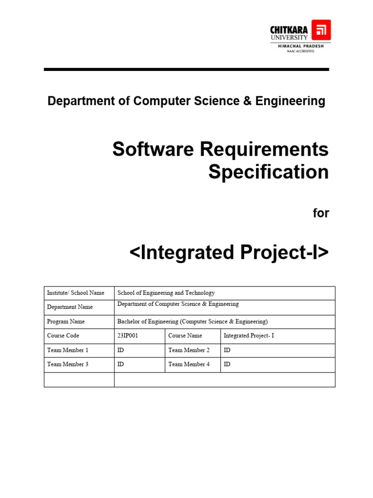 IP Template SRS | PDF | Interface (Computing) | Engineering