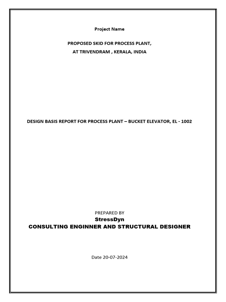 Design Basis Report | PDF | Strength Of Materials | Structural Load