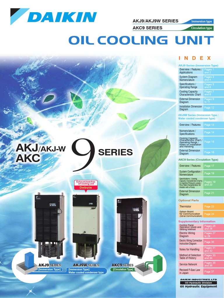 Daikin AKJ9 Series Oil Cooling Units | PDF | Alternating Current ...