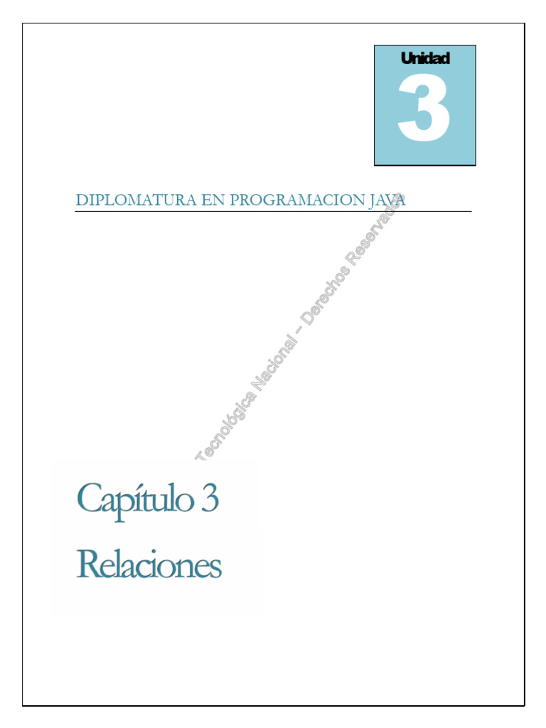 Relaciones en Programación Java | PDF | Objeto (informática) | Java ...
