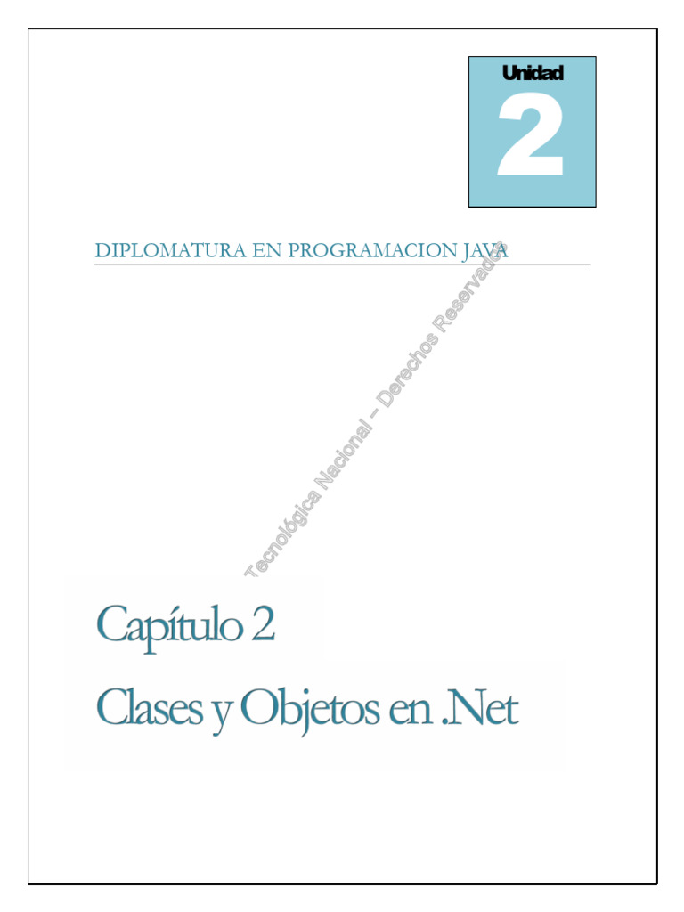Dpn-Poo en Net-Modulo 1-Unidad 02-Capítulo 2 | PDF | C Sharp (lenguaje de programación) | Objeto ...