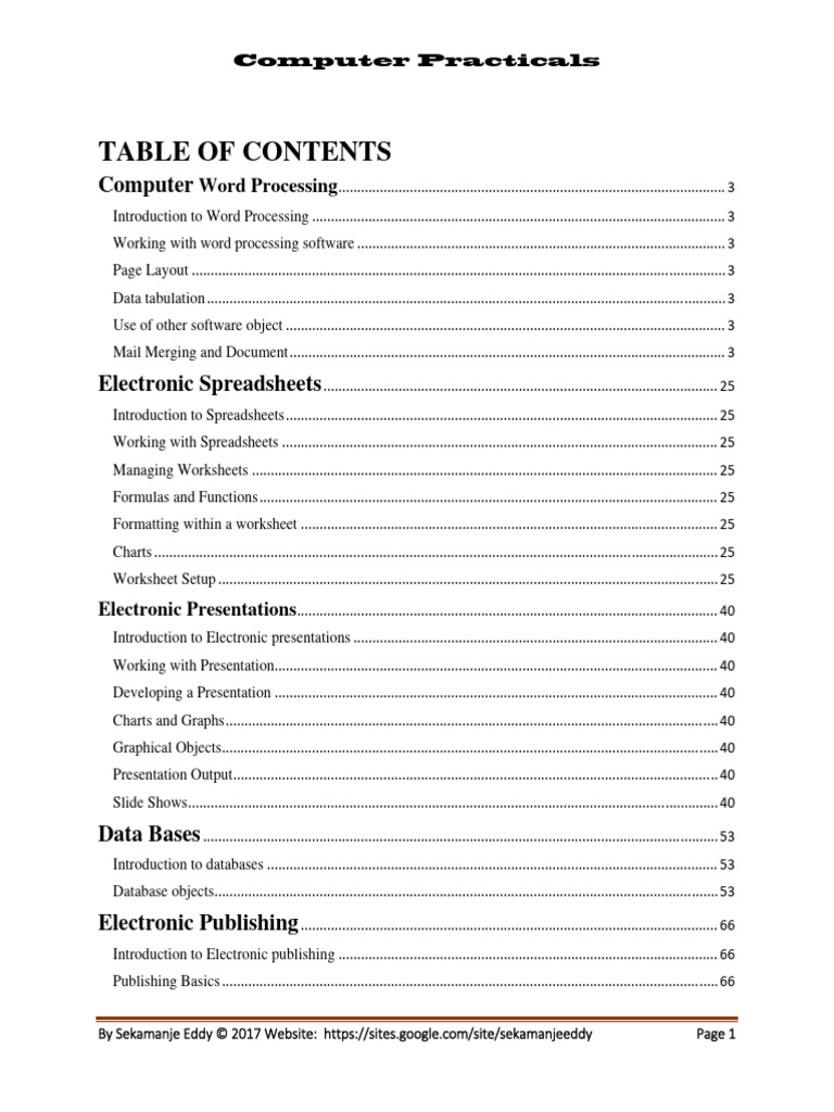 A - Level Subsidiary Ict QB Practicals | PDF | Computer Data Storage ...
