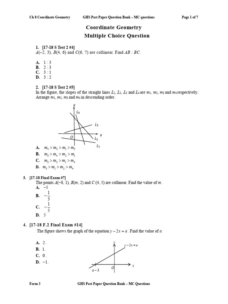 17 22 3b Ch 9 Coordinate Geometry Of Straight Lines Mc Pdf Line Geometry Elementary