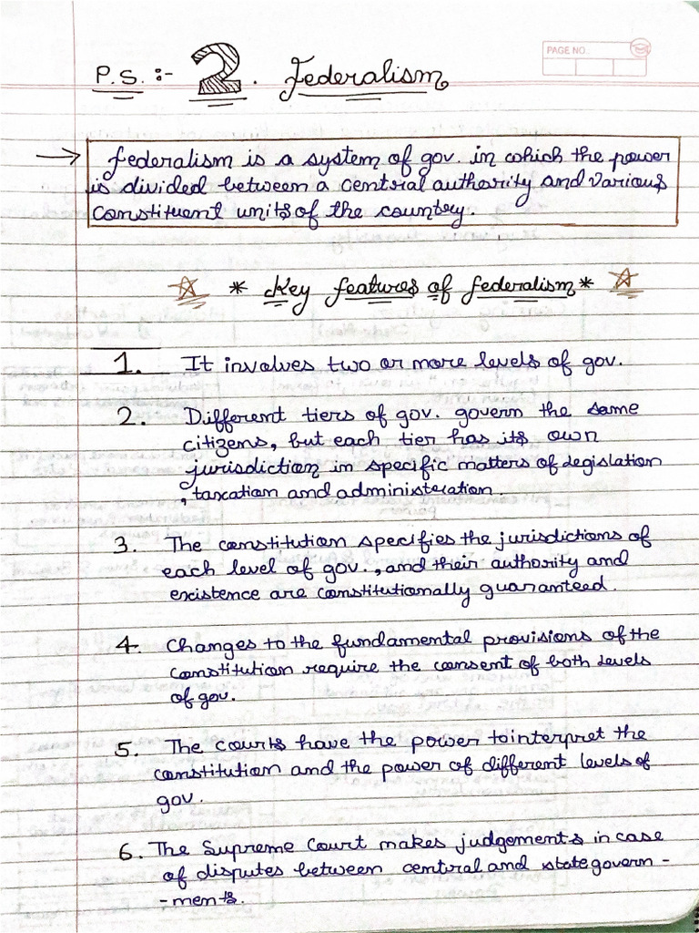 Federalism Notes | PDF