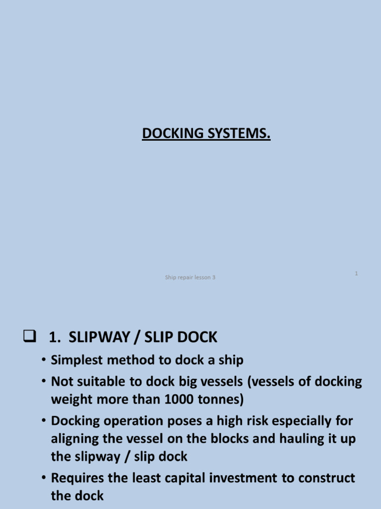 1.1 Docking Systems | PDF