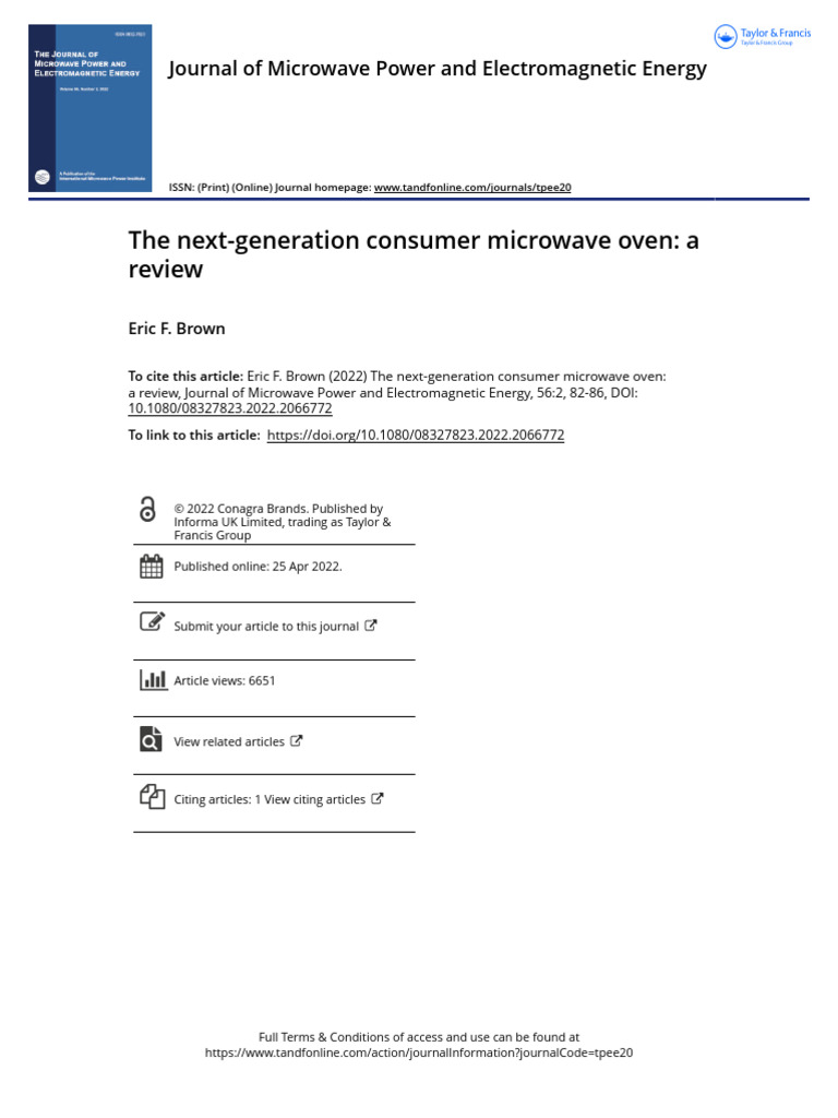 Next-Gen Microwave Ovens Review | PDF | Microwave | Oven