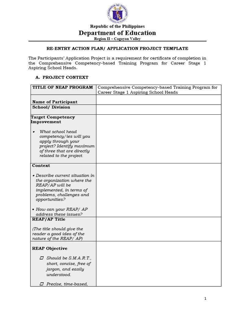 School Re-Entry Action Plan Template | PDF