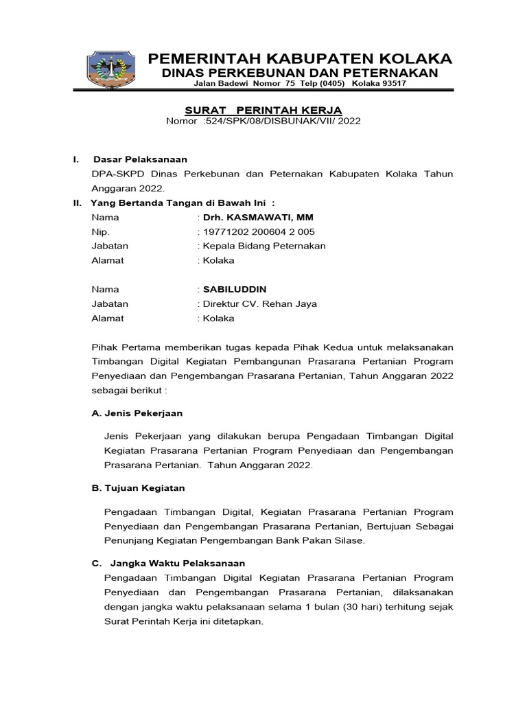 SPK 2022 TIMBANGAN DIGITAL | PDF