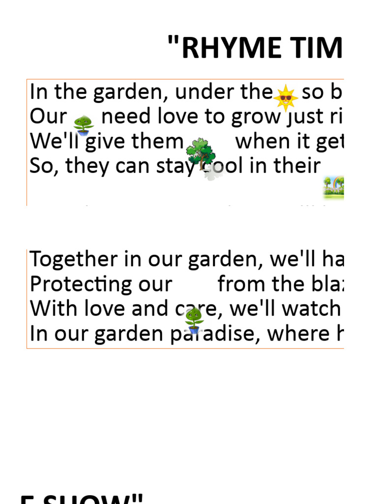 Rhyme Time Show | PDF | Poetry