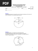 CSEC Circle Theorem Questions 2015-2022 | PDF | Circle | Angle