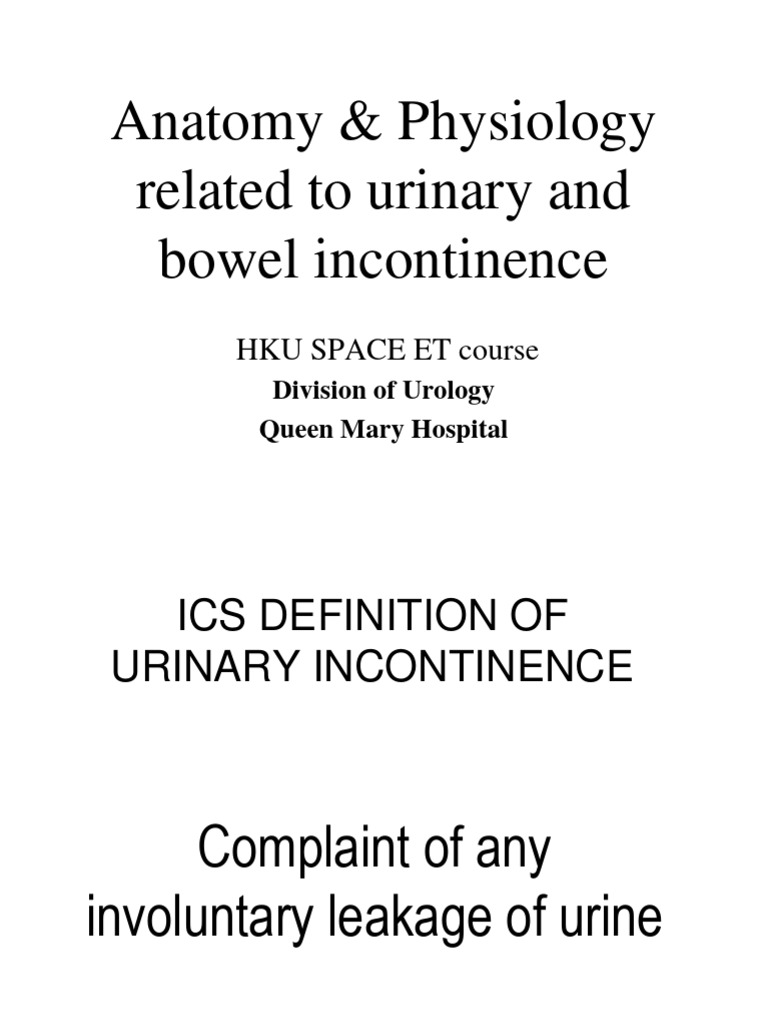 DR Ada NG - AP Urinary and Bowel Incontinence | PDF | Urinary ...