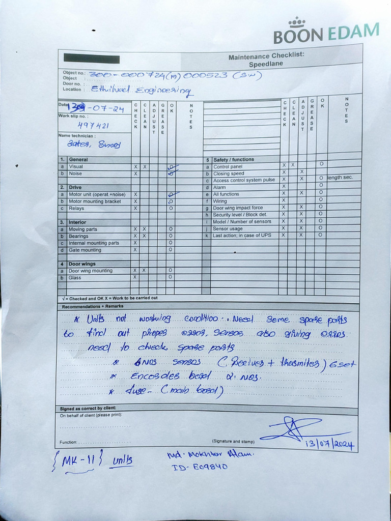 Service Report (T300-RM-746843) | PDF