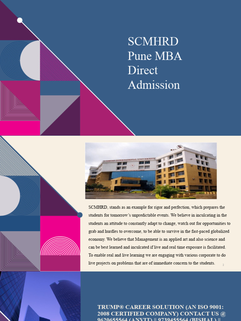 SCMHRD Pune MBA Direct Admission | PDF | Master Of Business ...