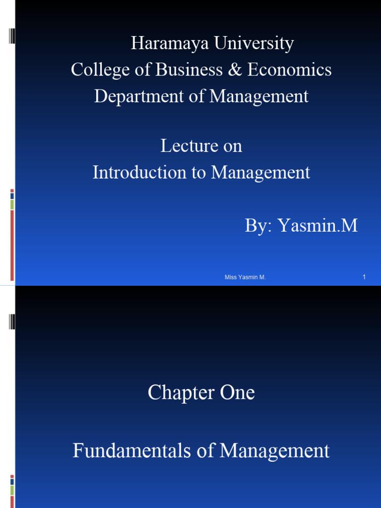 Intro MGMT by Yasmin | PDF | Decision Making | Leadership