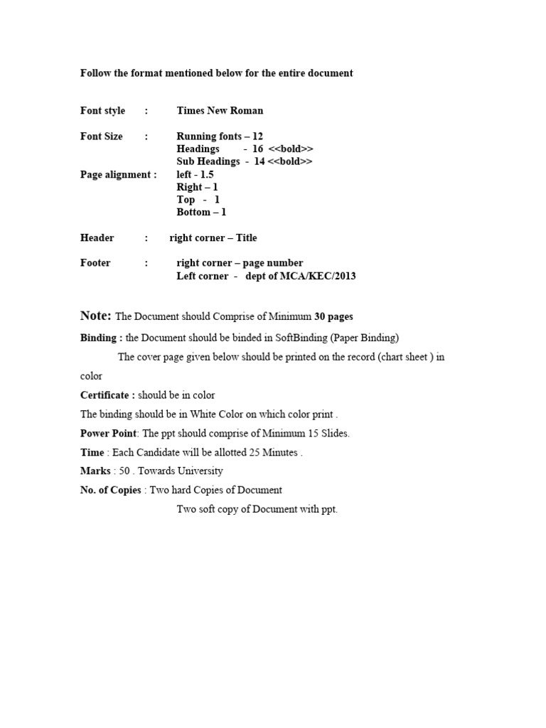 Seminar Documentation Guidelines | PDF | Publishing | Writing