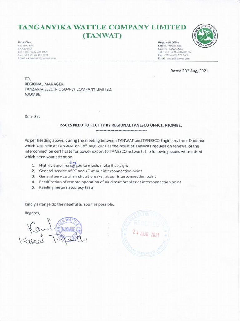 Tanwat - Njombe | PDF