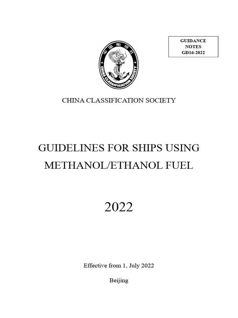 Guidelines for Methanol/Ethanol Ships | PDF | Pipe (Fluid Conveyance ...