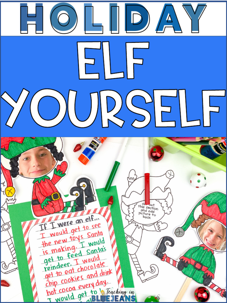 ElfYourselfHolidayActivityChristmasWritingCraftCraftivityOrnament 1 ...
