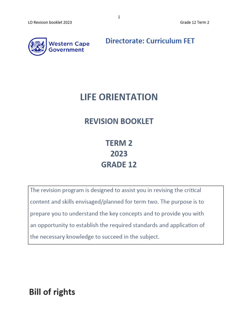 LO Revision Booklet 2023 GR 12 T2 | PDF | Social Media | Popular ...