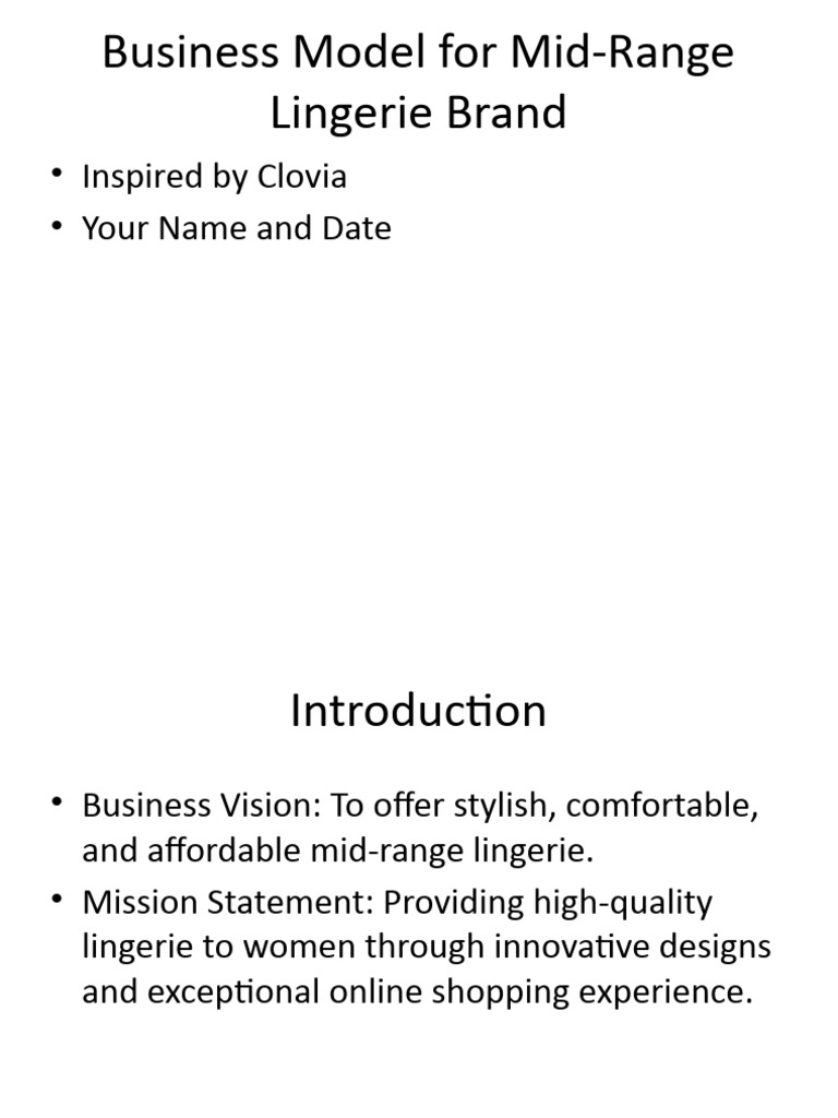 Mid-Range Lingerie Business Model Guide | PDF | Brand | Marketing