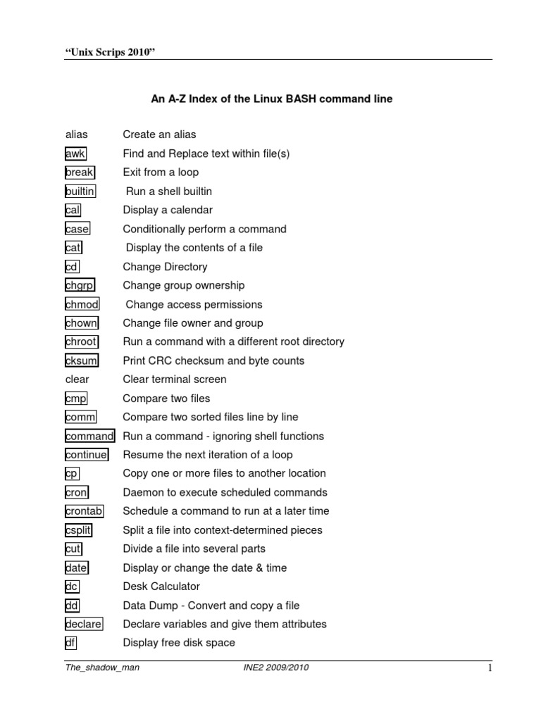 Unix command cheat sheet | PDF | Computer File | File System