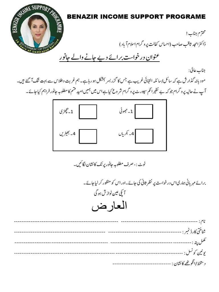 Benazir Income Support Programe | PDF