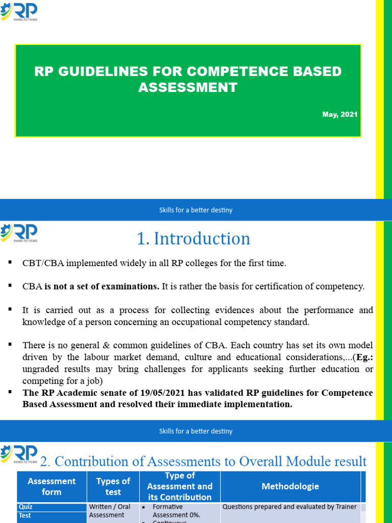 Final PPT On CBA Guidelines | PDF | Educational Assessment | Evaluation ...