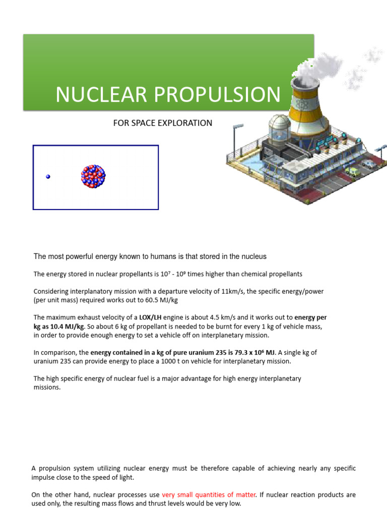 Handout 3-Nuclear Propulsion | PDF | Nuclear Reactor | Nuclear Fission