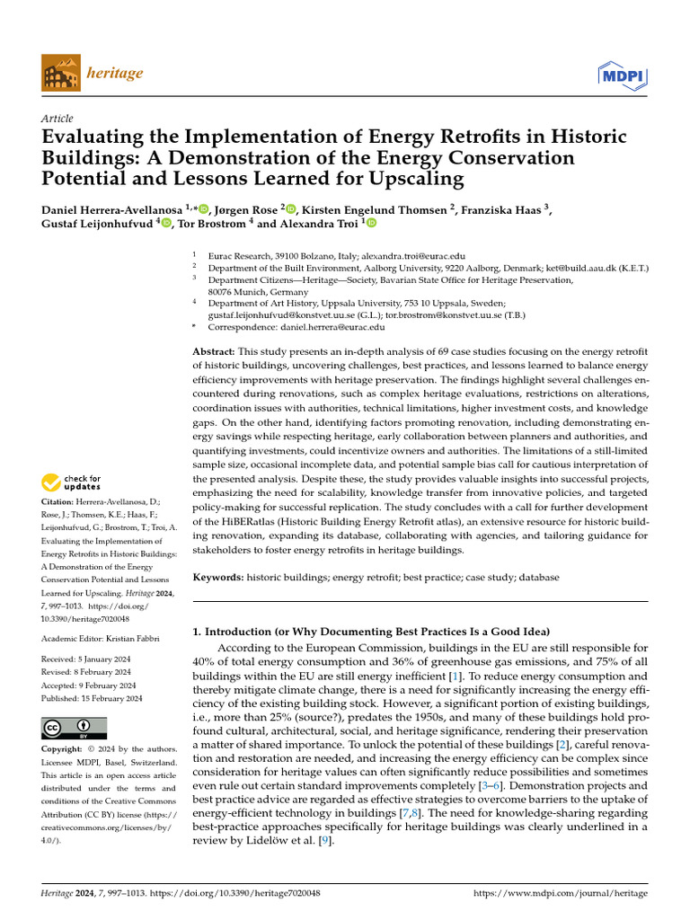 Heritage 07 00048 | PDF | Efficient Energy Use | Sampling (Statistics)