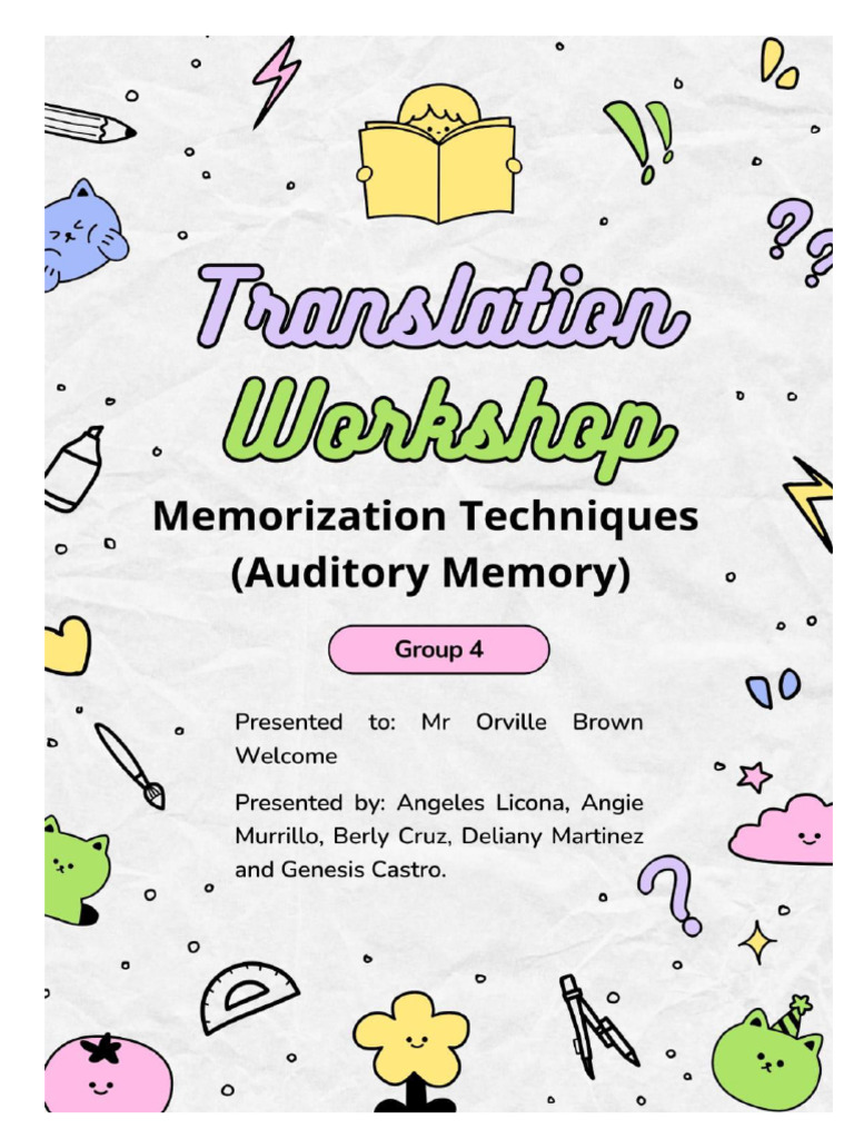 Auditory Memory Pdf Memory Recall Memory