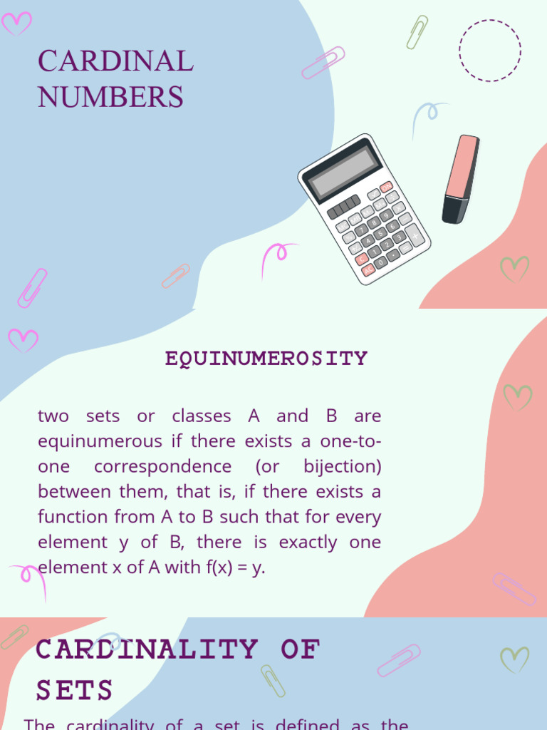 Cardinal PPT Rarina | PDF | Set (Mathematics) | Mathematical Logic