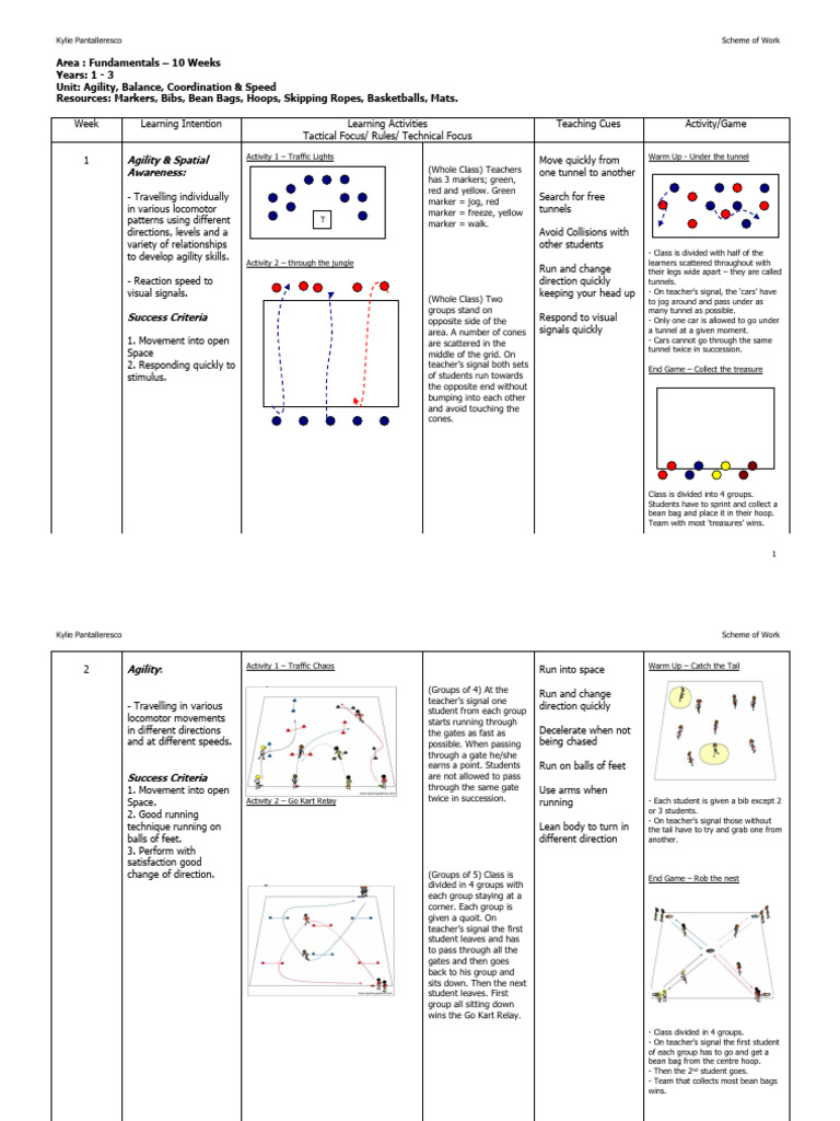 10-Week Agility and Coordination Plan | PDF | Stimulus (Physiology ...