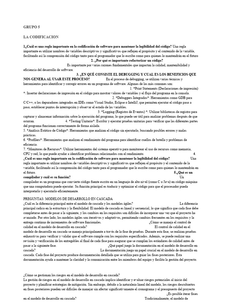 Qué es RPTA en codificación de software | PDF | Software | Ingeniería ...