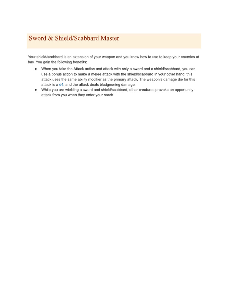Sword & Shield-Scabbard Master | PDF