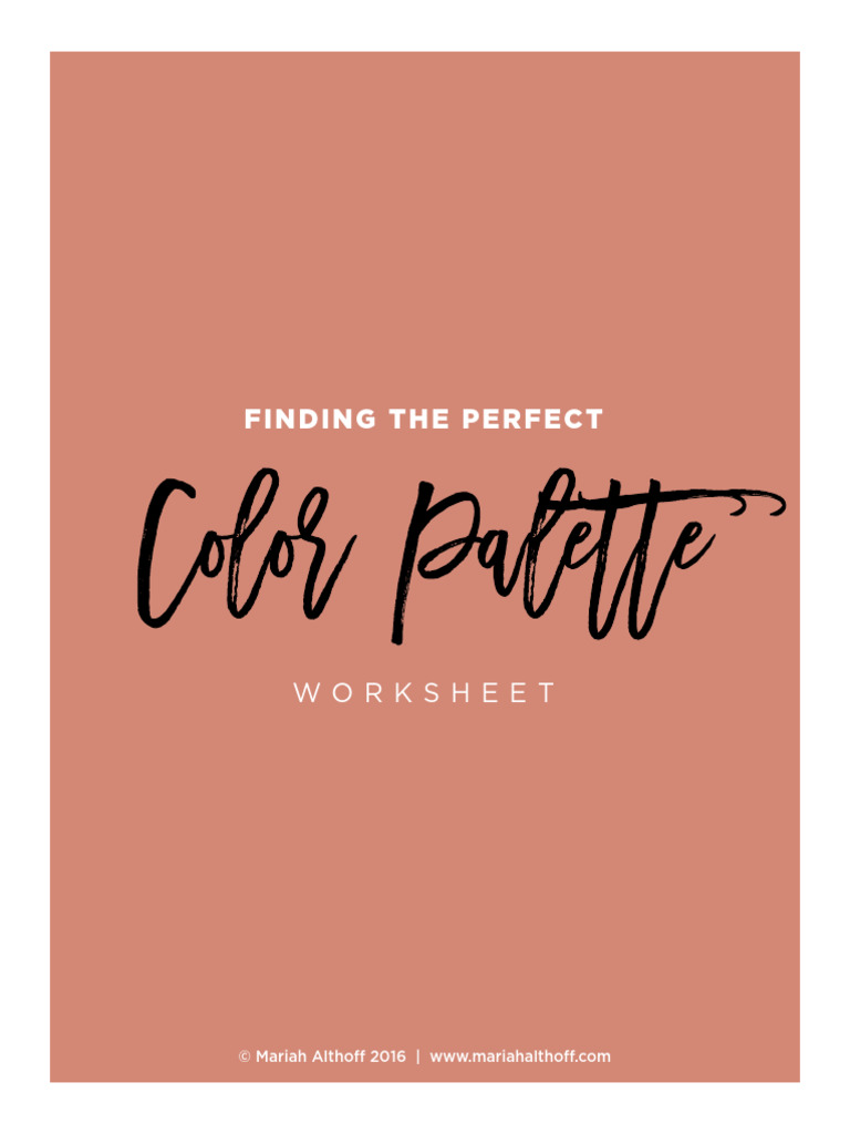 Color+Palette+Worksheet | PDF | Image Processing | Graphic Design