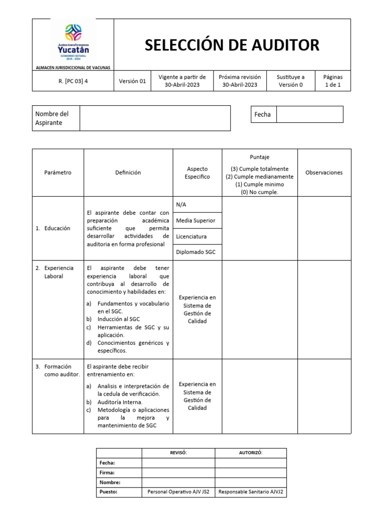 Machote de Formato Vertical de PNO 2021 | PDF | Auditoría