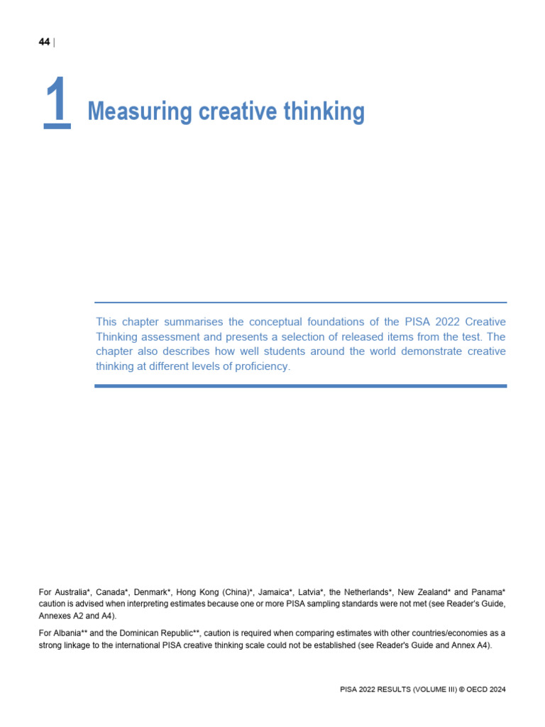 Measure Creative Thinking | PDF | Creativity | Programme For ...