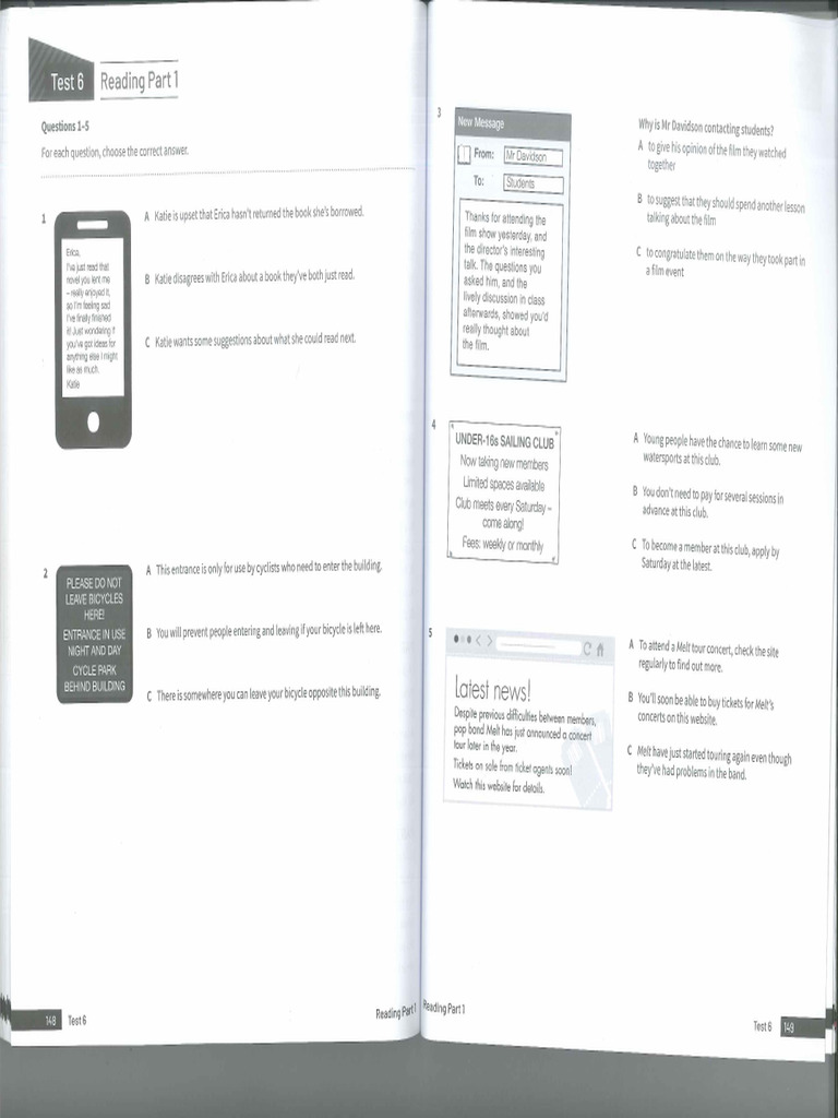 Pet Test 6 Cambridge | PDF