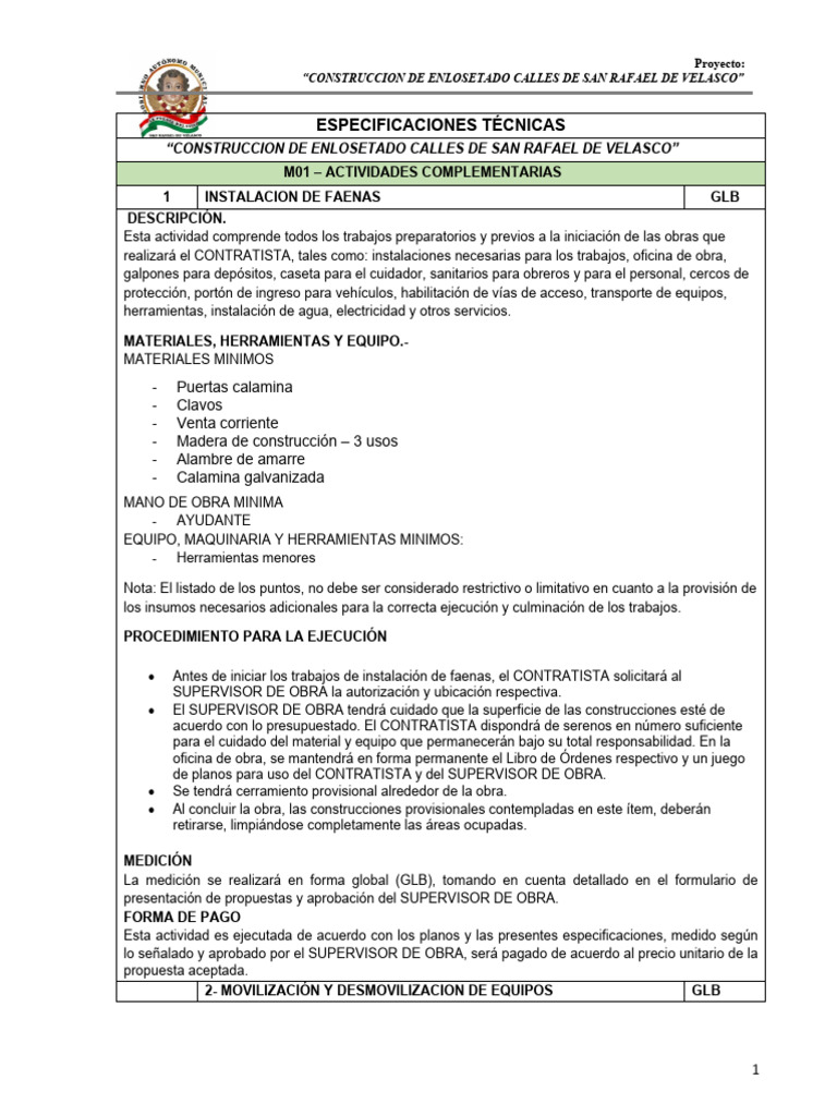 6.especificaciones Técnicas Rev0 3 (Act) | PDF