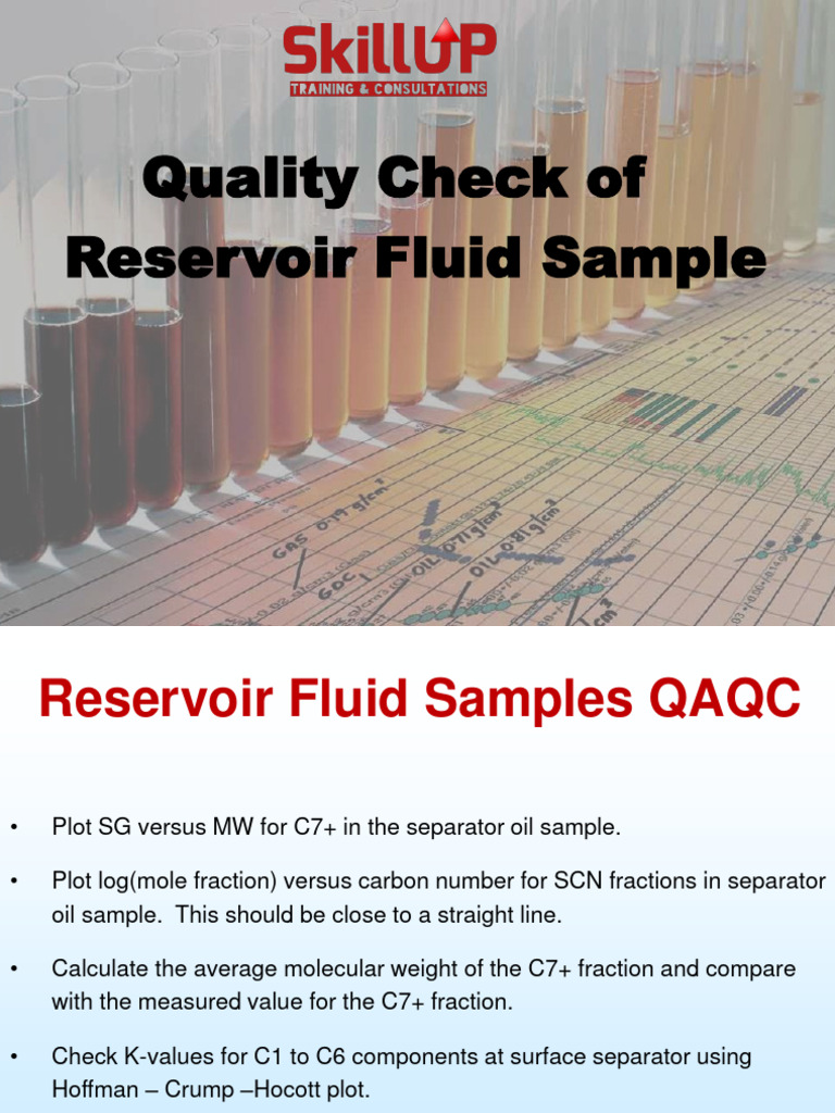 Reservoir Fluid Sample Quality Check | PDF