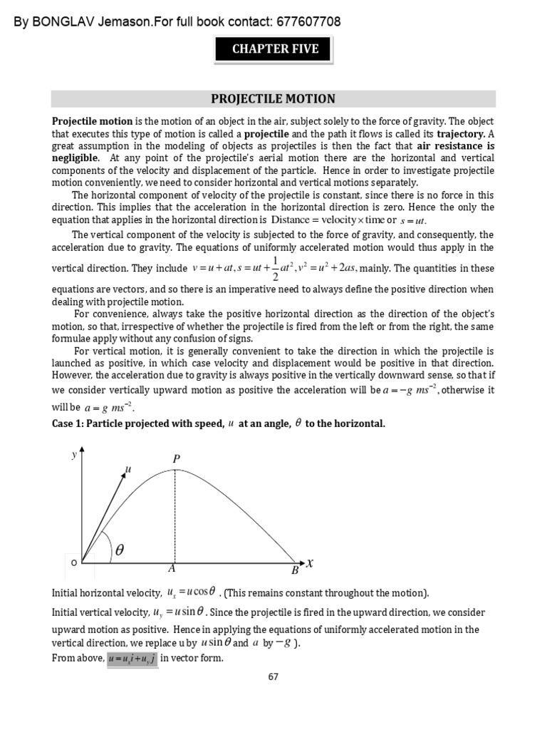 Projectiles by Jemason (2) - 1 | PDF | Acceleration | Force
